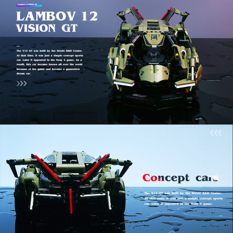 Voiture Lambo V12 GT Super Speed - Compatible Avec Briques LEGO Technic ...